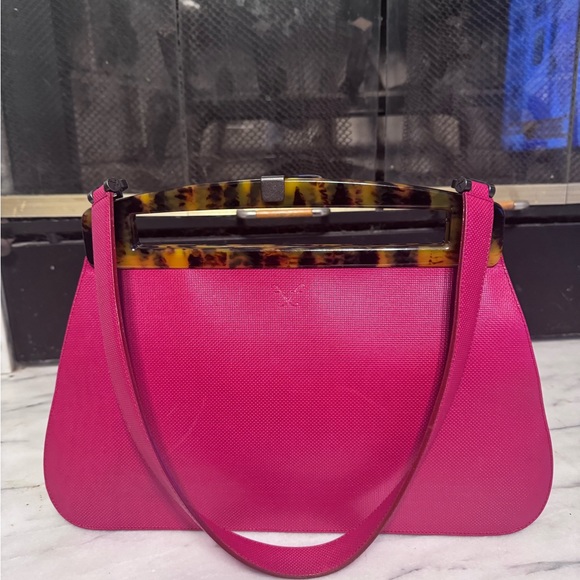 Frederic Fekkai | Bags | Frederic Fekkai Red Leather Handbag With ...